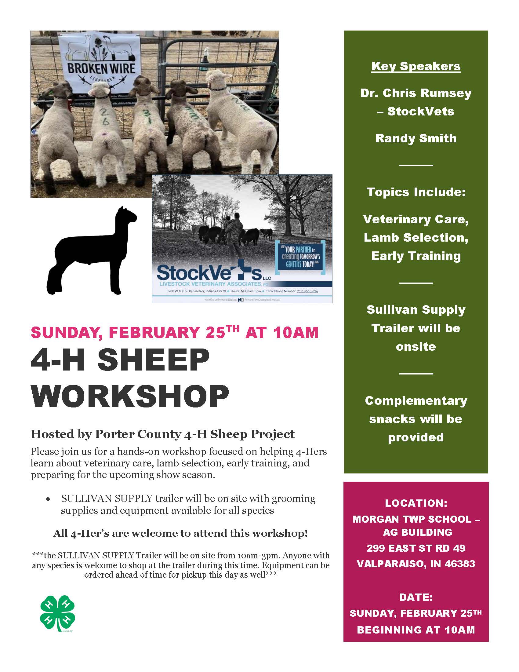 Sheep Workshop – Porter County 4-H Hub