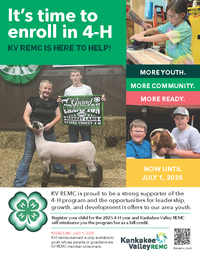 News for Kankakee Valley REMC Members – Porter County 4-H Hub